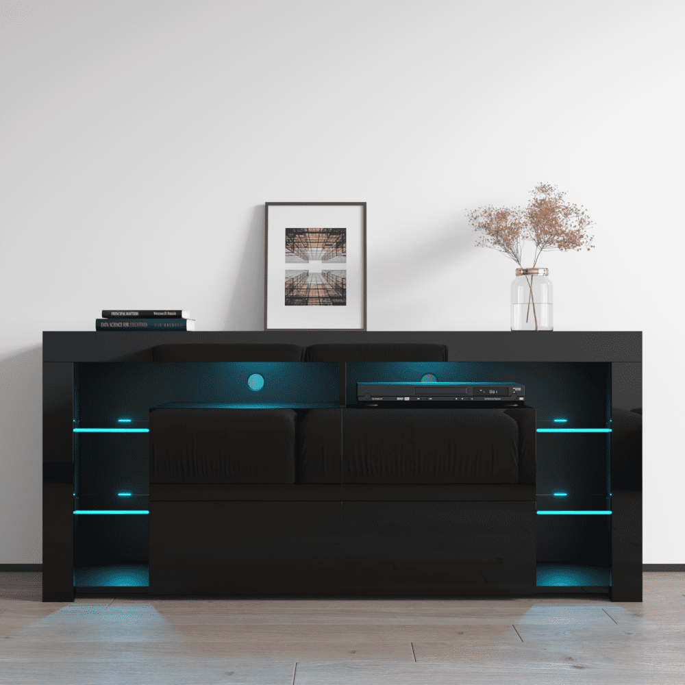 "Minelli 61"" High Gloss Modern TV Stand for TVs up to 70 ...