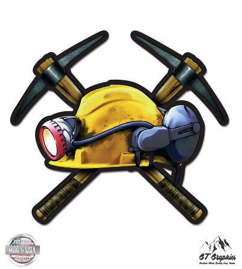 Miner - 3" Vinyl Sticker - For Car Laptop I-Pad Phone Helmet Hard Hat ...