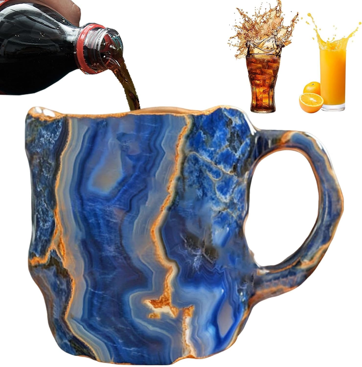 Mineral Crystal Coffee Mug, 2024 New Crystal Coffee Mug,400ml Mineral ...