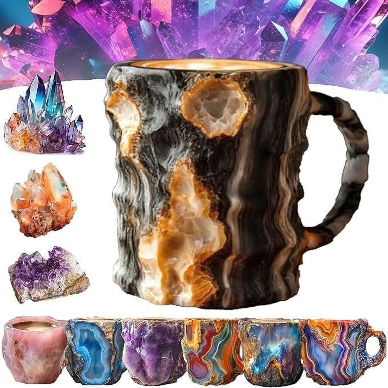 Mineral Crystal Coffee Mugs, 2024 New Multi-Colored Mineral Crystal ...