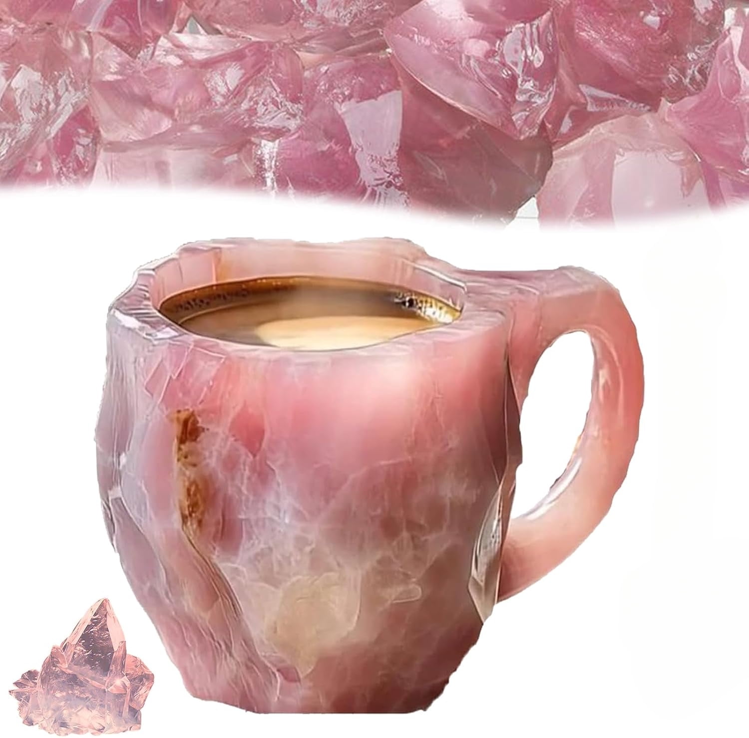 Mineral Crystal Coffee Mugs, Crystal Mugs for Coffee, Natural Mineral ...