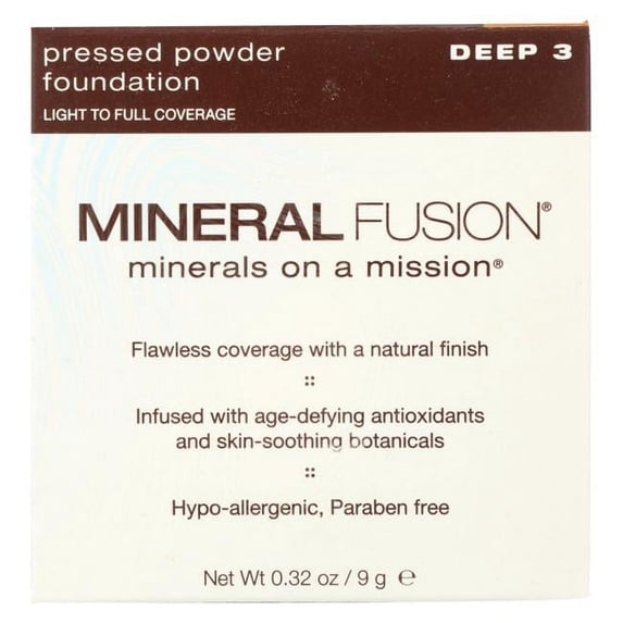 Mineral Fusion Pressed Powder Foundation, Deep 3 - Walmart.com