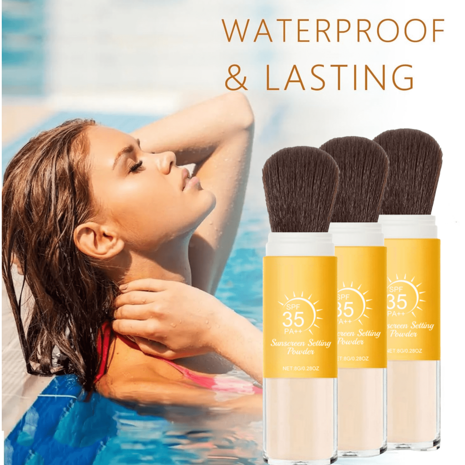 Mineral Hair Sunscreen Setting Powder, SPF 35, Matte Oil Control ...