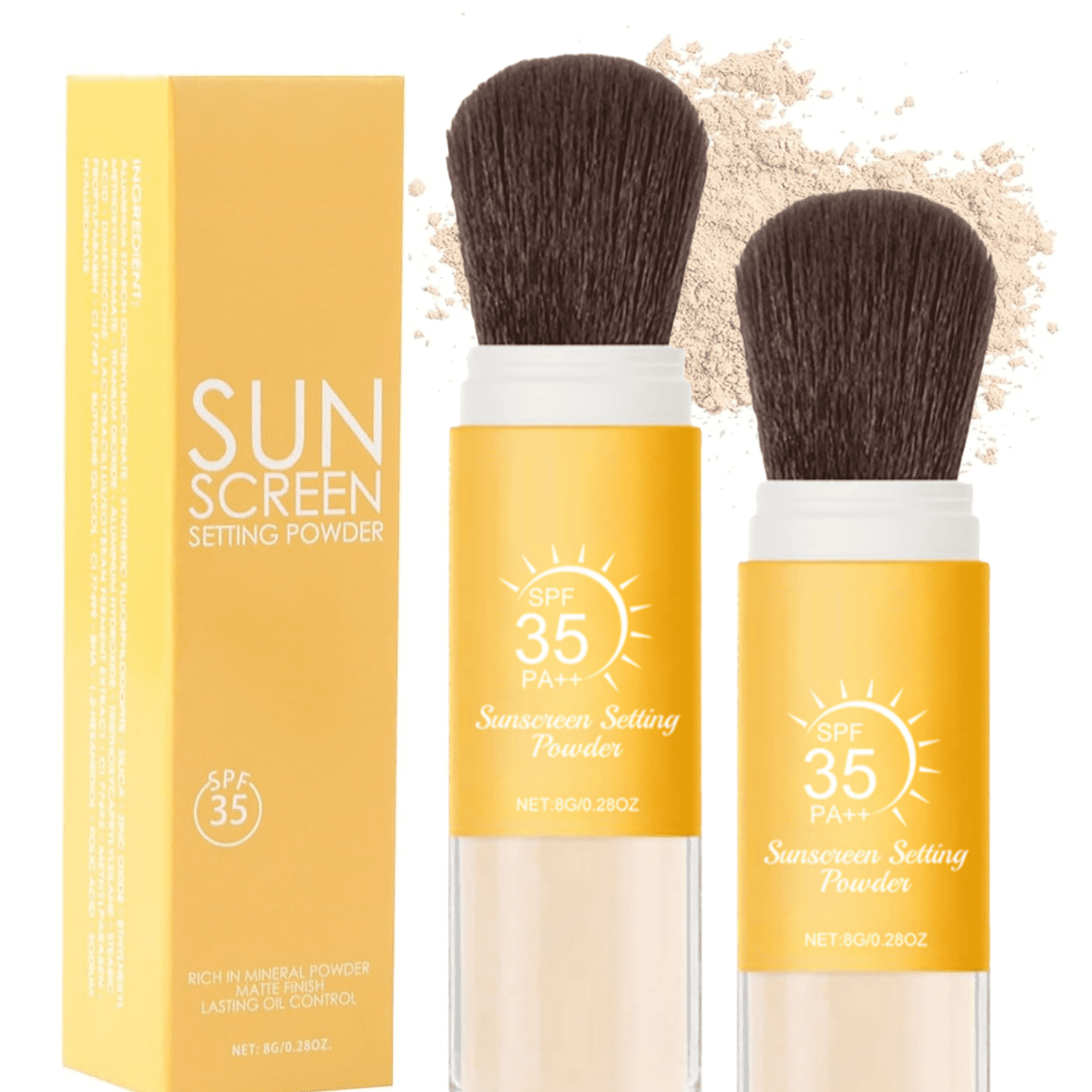 Mineral Hair Sunscreen Setting Powder, SPF 35, Matte Oil Control ...