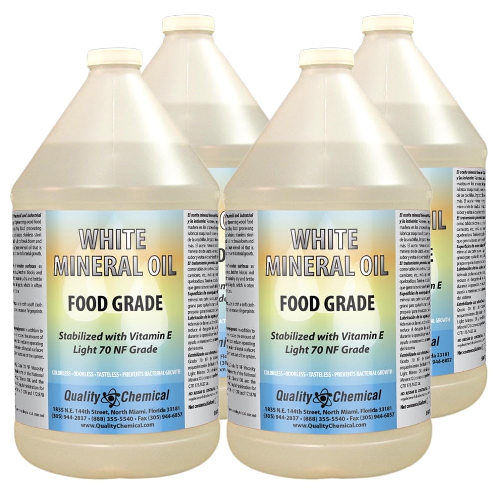 Mineral Oil 70 Food Grade, Light NF Grade - 4 gallon case - Walmart.com