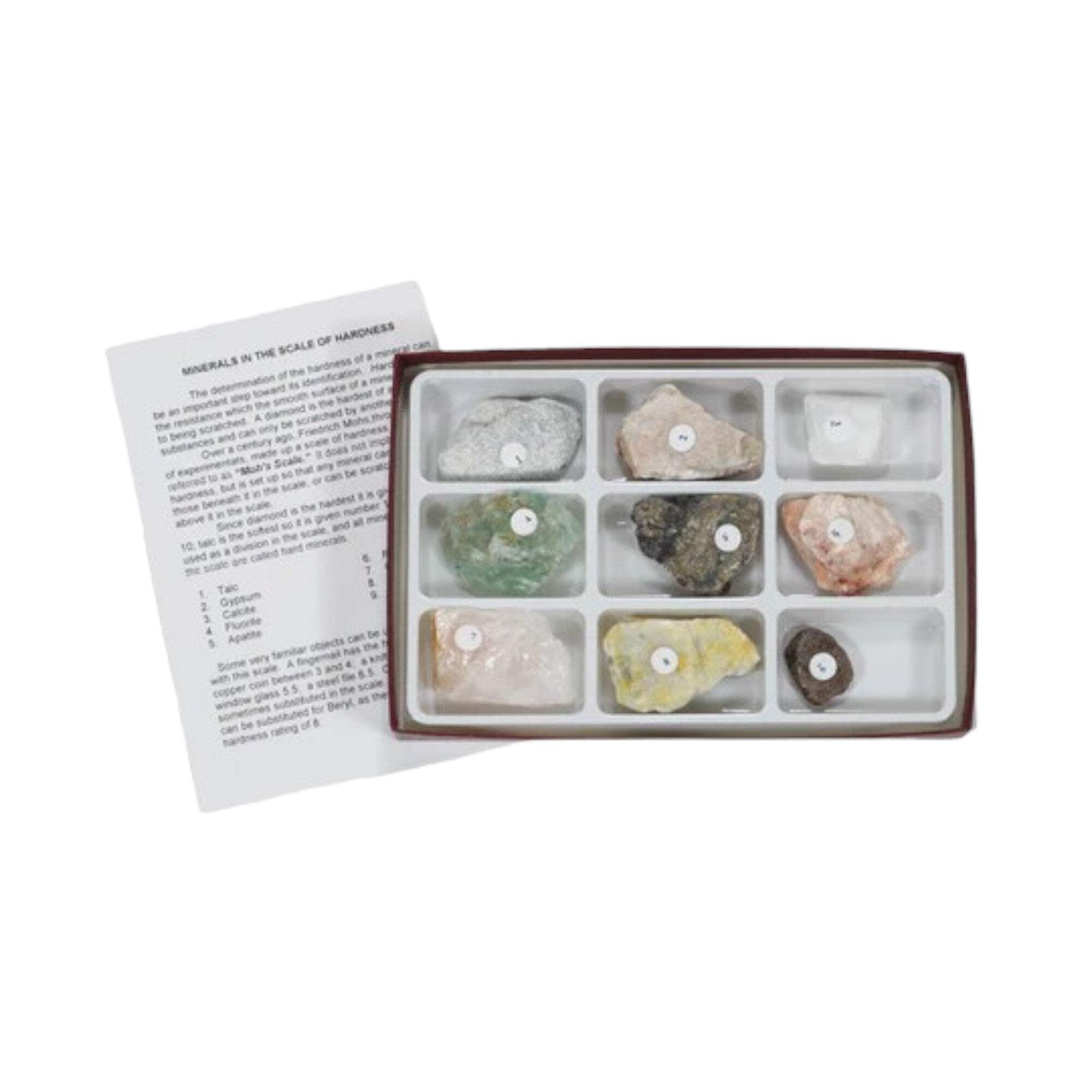 Mineral Scale Of Hardness Collection 9 Pcs. Set Without Diamond - 9 ...