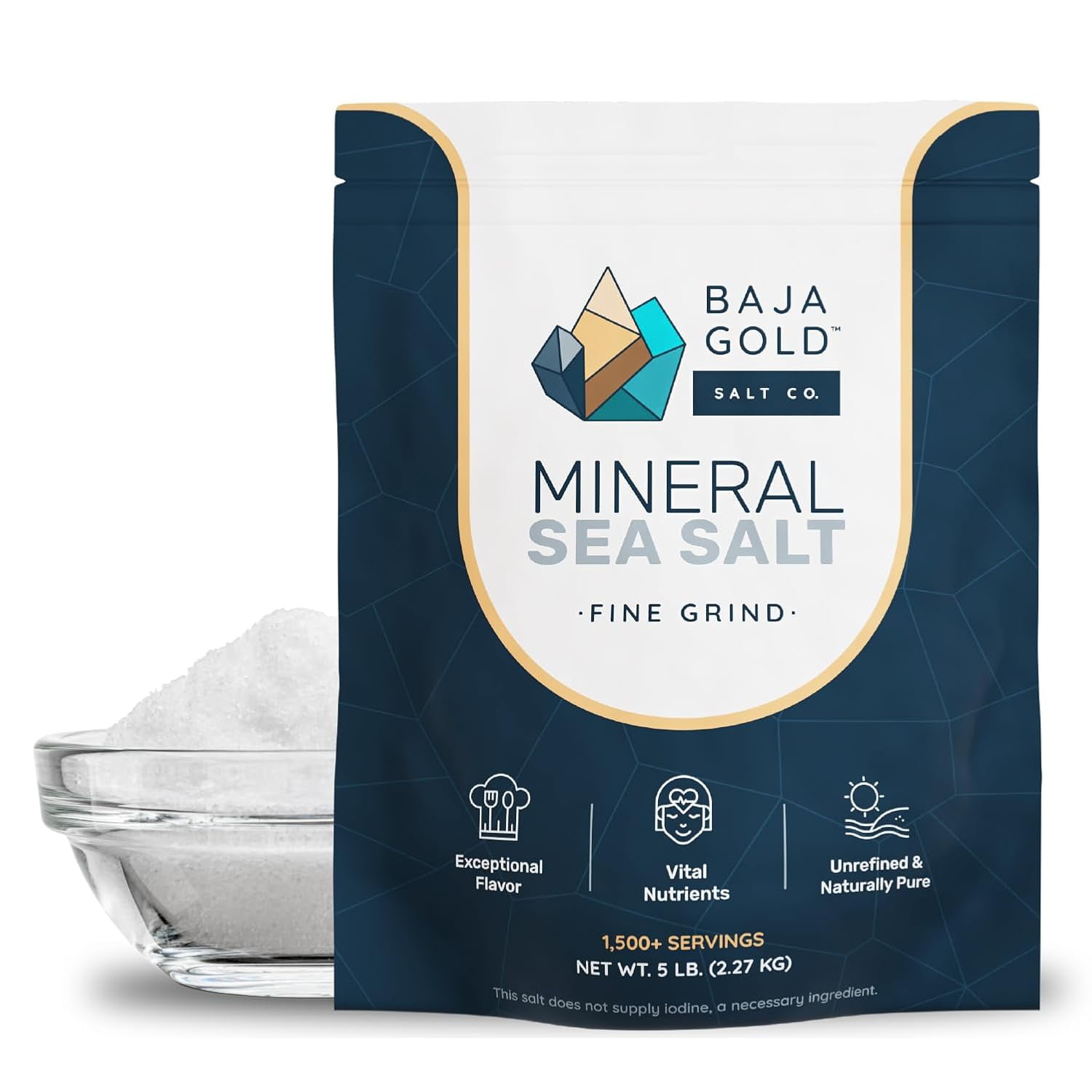 Mineral Sea Salt, Fine Grind, 5 Lb. Bag - Walmart.com