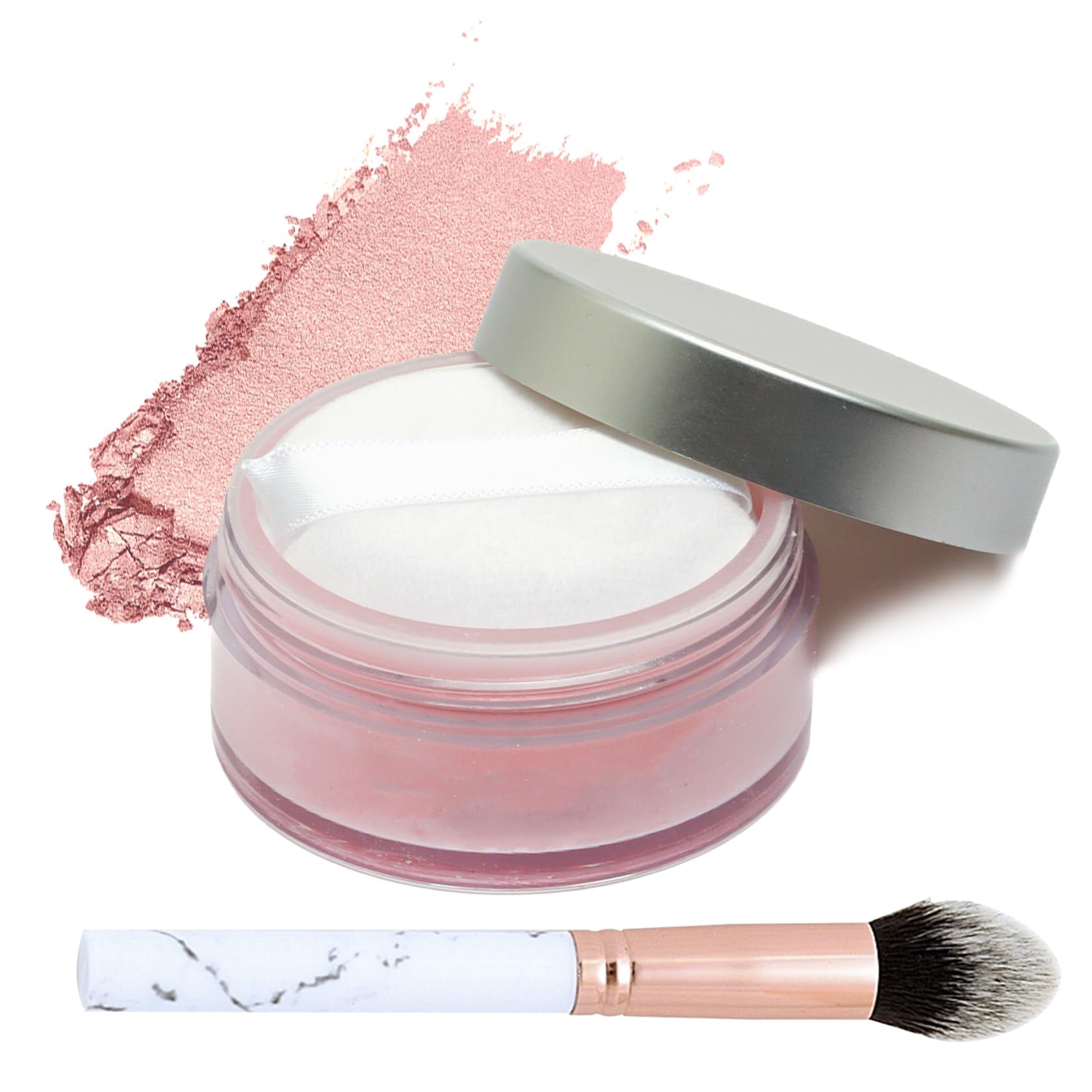 Mineral Setting Powder with brush,Shimmering Powder for Face ...