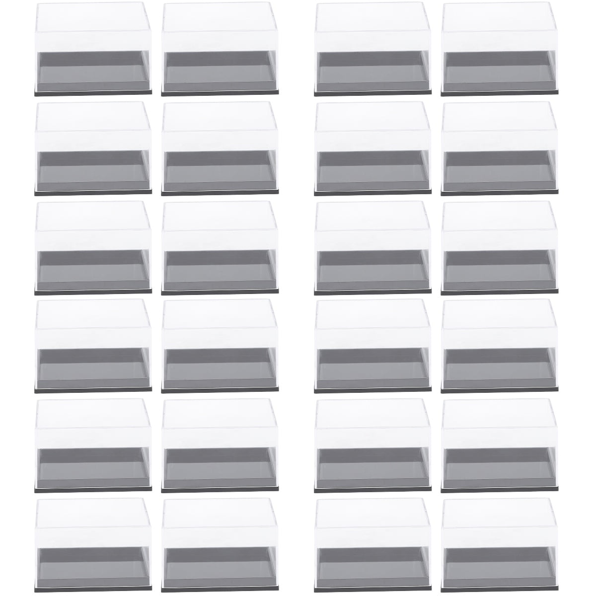 Mineral Specimen Box 24 Pcs Practical Display Case Container Cabinet ...