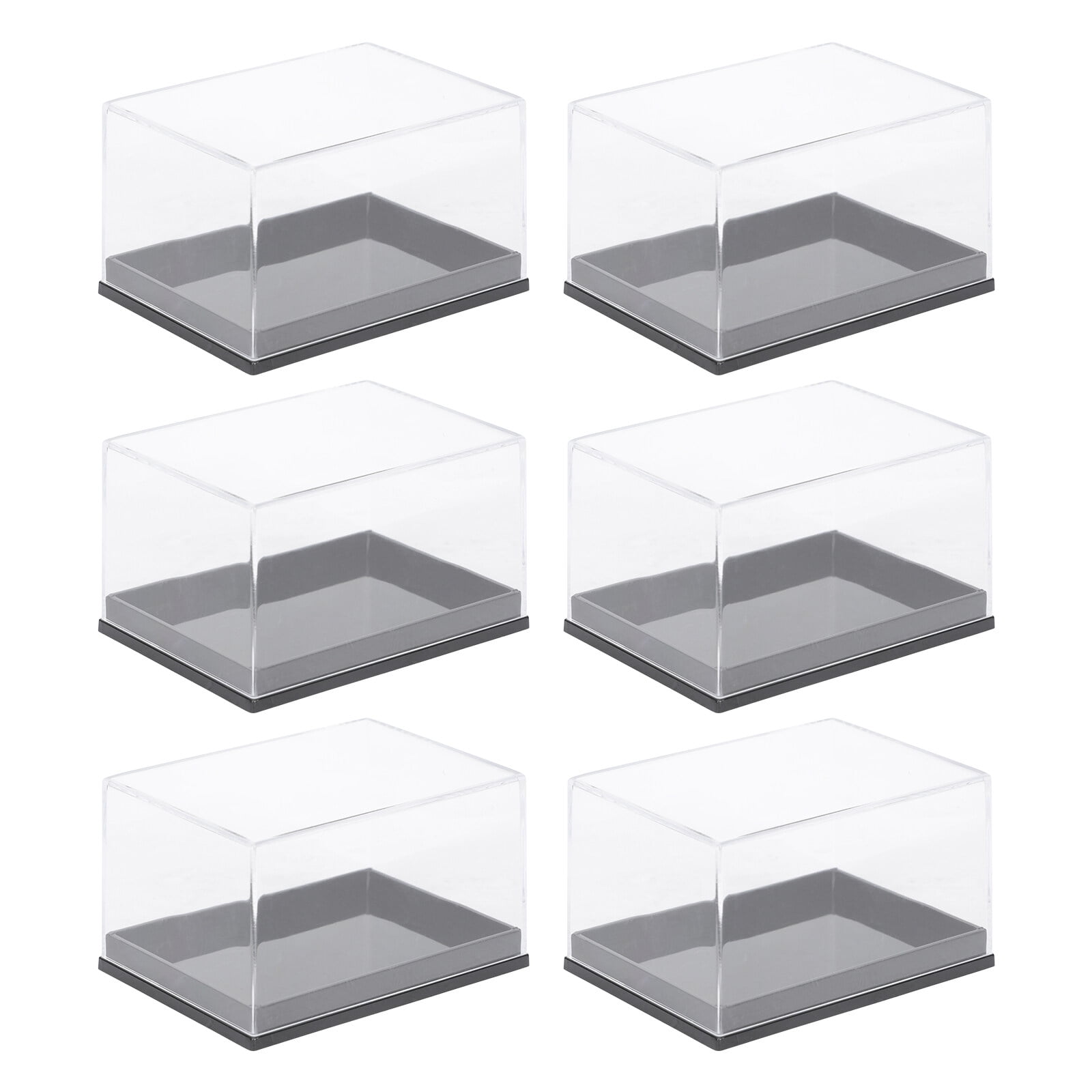 Mineral Specimen Box Small Terrarium Storage Bins Clear Display Cases ...