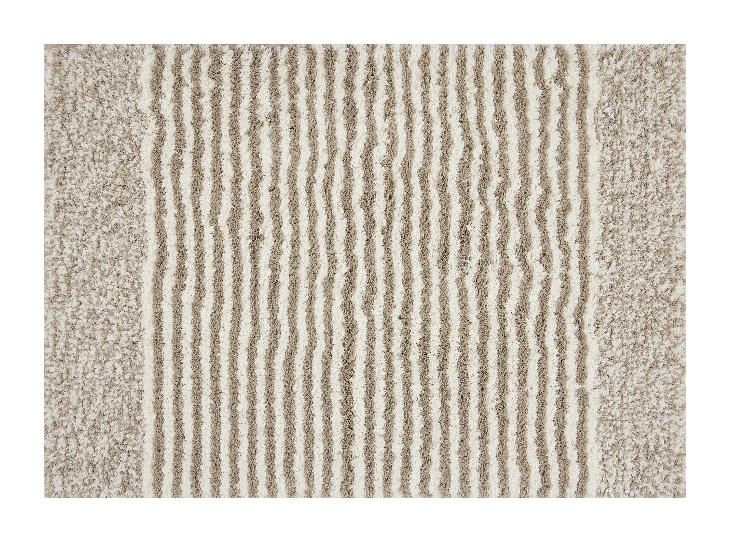 Mineral Spring Luxury Bath Stripe Tufted Polyester Bath Rug, Polished ...