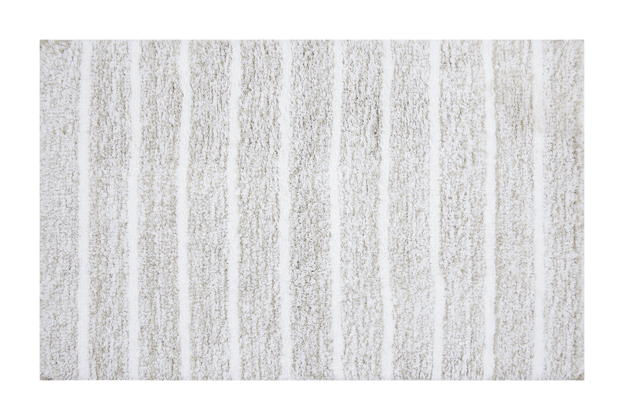 Mineral Spring Spa Luxe Stripe Polyester Tufted Bath Rug, Birch, 20" x ...