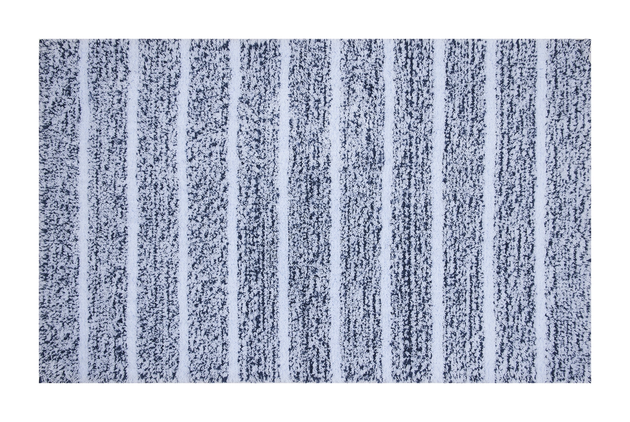Mineral Spring Spa Luxe Stripe Polyester Tufted Bath Rug, Graphite Blue ...