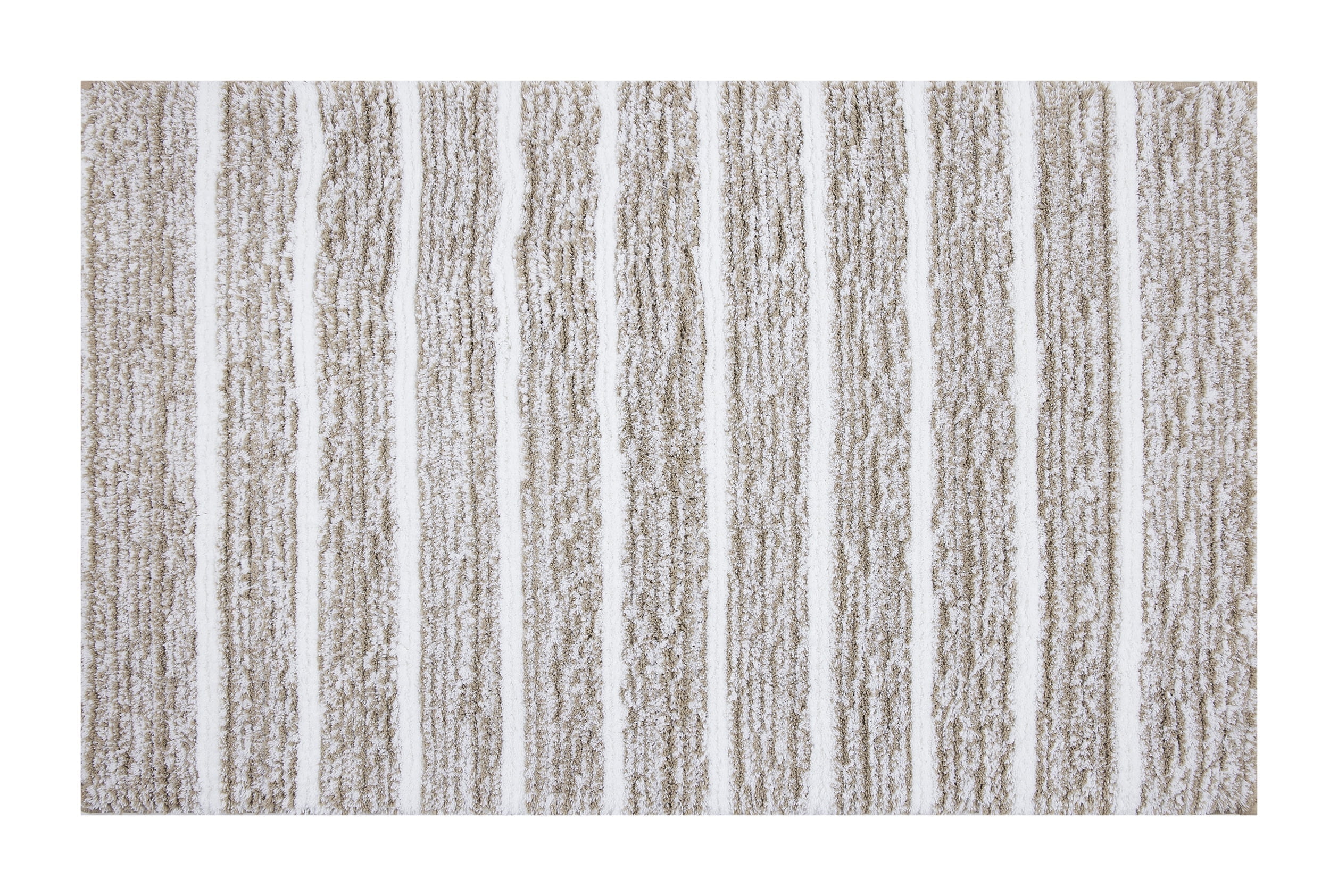 Mineral Spring Spa Luxe Stripe Polyester Tufted Bath Rug, Polished ...