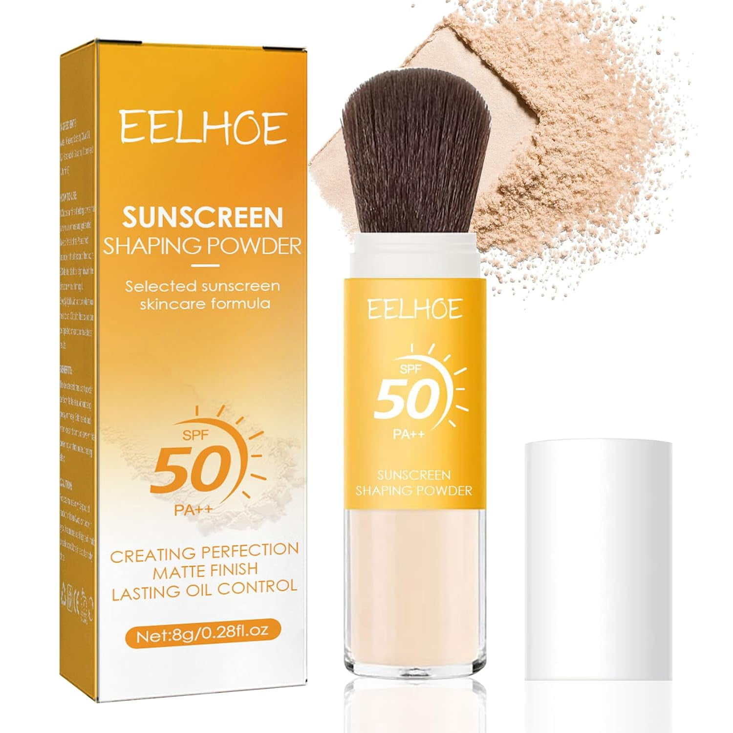 Mineral Sunscreen Powder,SPF 50 PA++ Setting Powder,Concealer Long ...