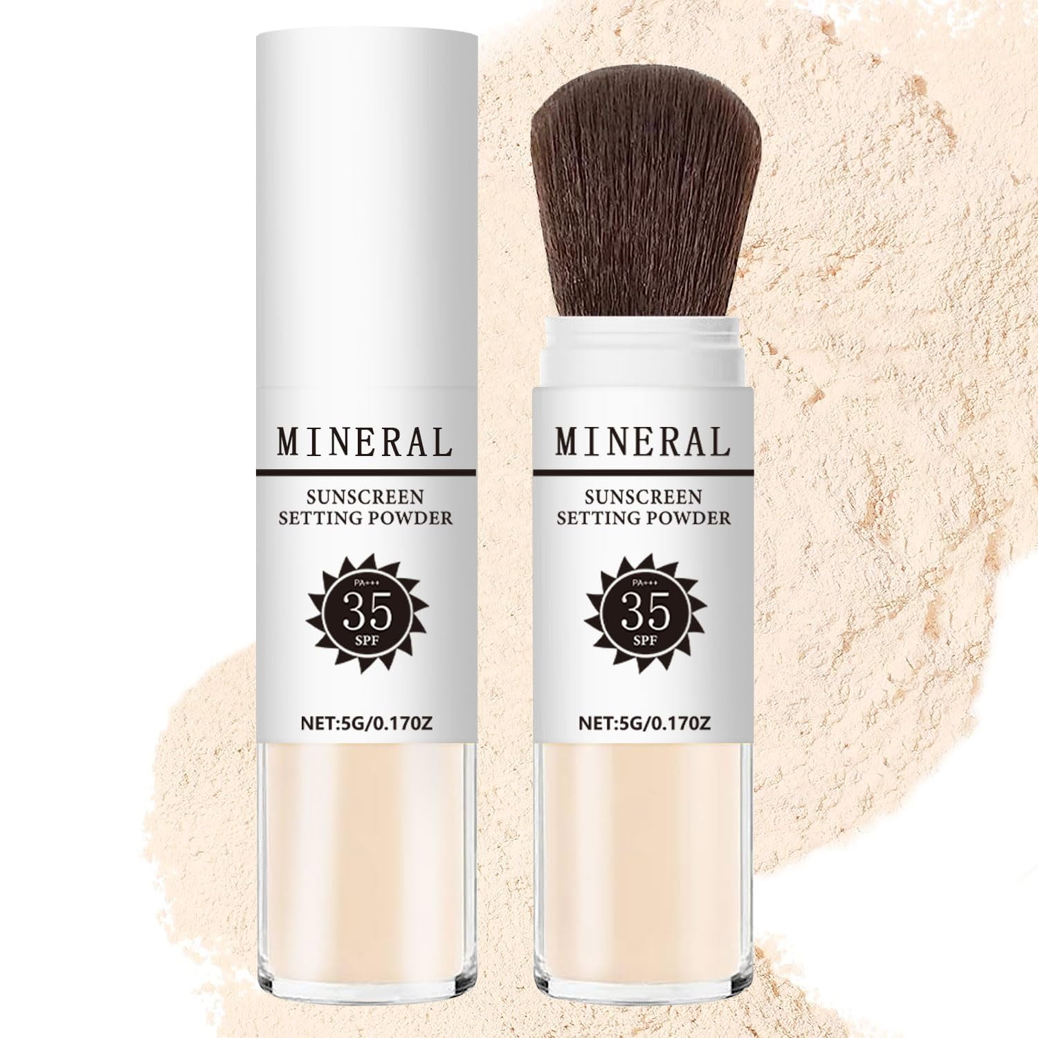 Mineral Sunscreen Setting Powder, SPF 35 Translucent Loose Powder ...