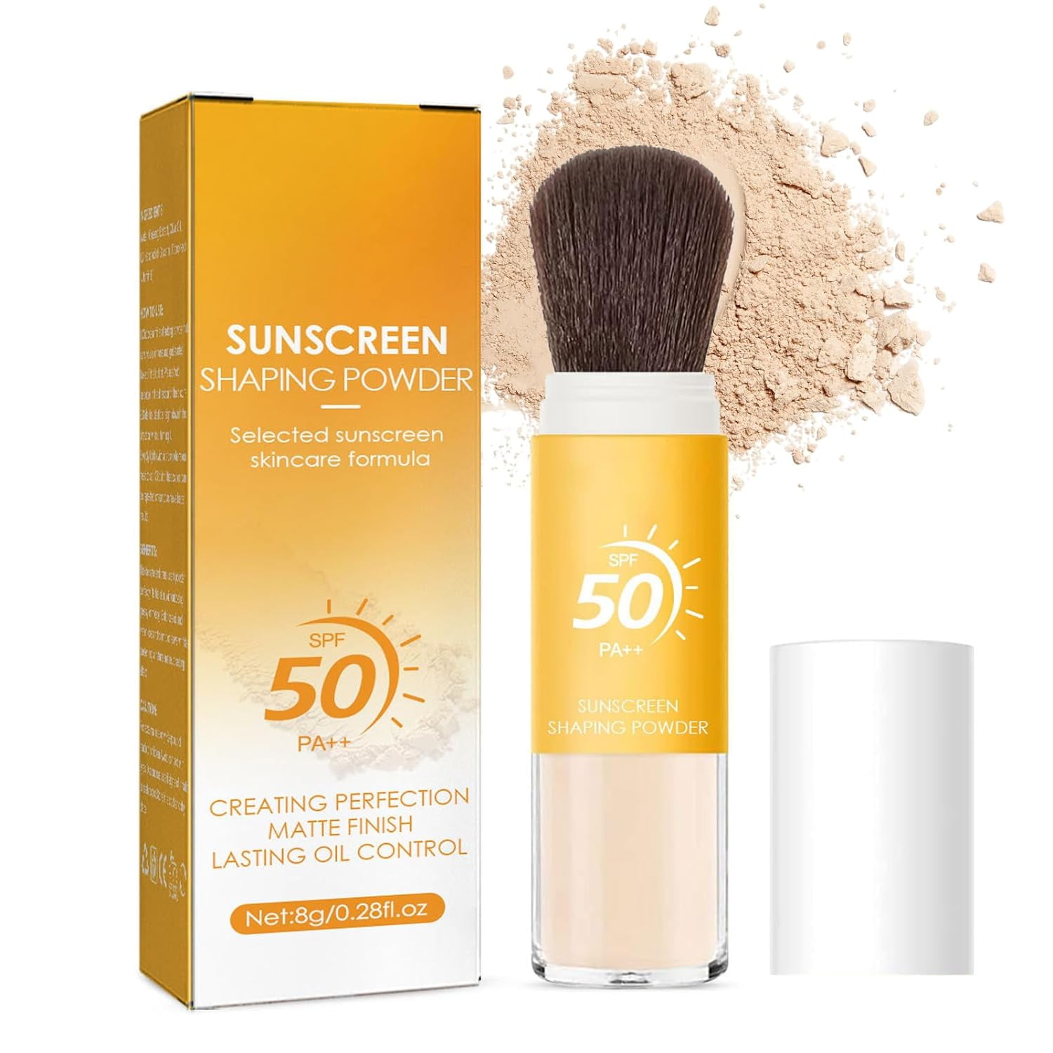 Mineral Sunscreen Setting Powder, SPF 50 PA++, Mineral Brush Powder ...