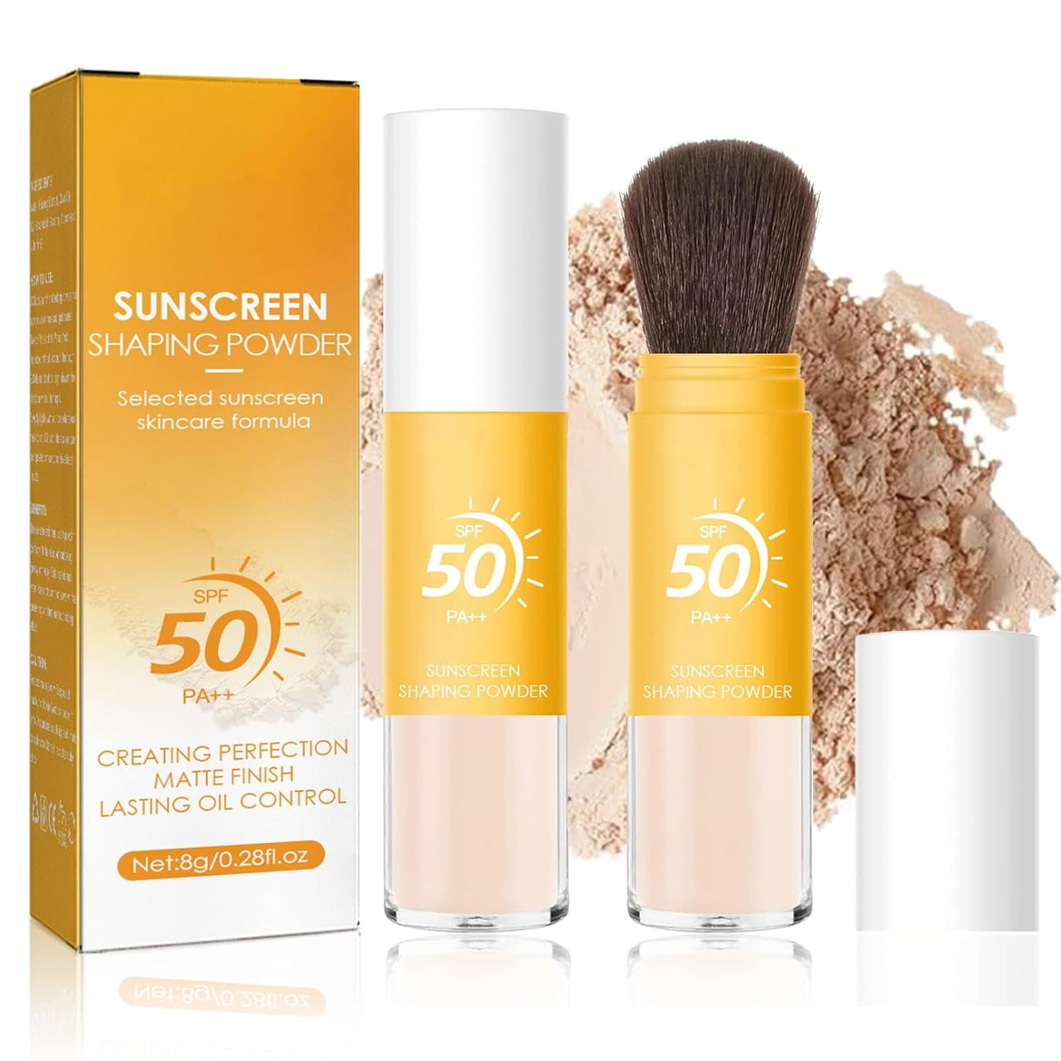 Mineral Sunscreen Setting Powder SPF 50 PA++, Mineral Brush Powder Oil ...