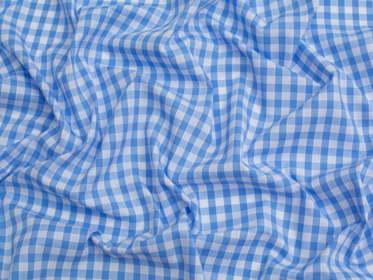 Minerva 1/4 inch Check Gingham Fabric Pale Blue - per yard - Walmart.com