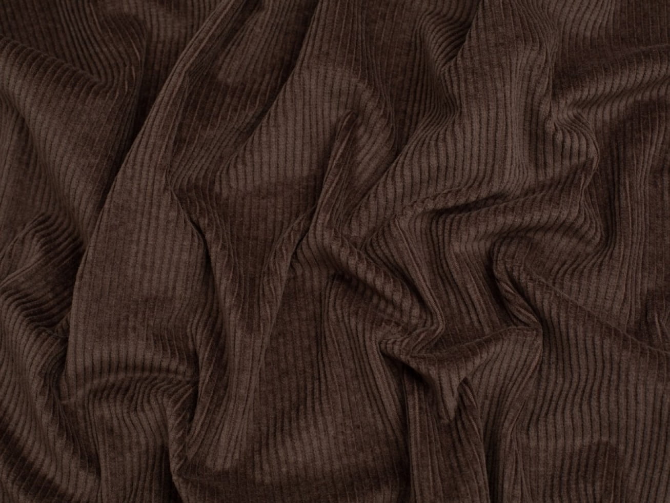 Minerva 7 Wale Stretch Woven Jumbo Cord Fabric Dark Brown - per yard ...