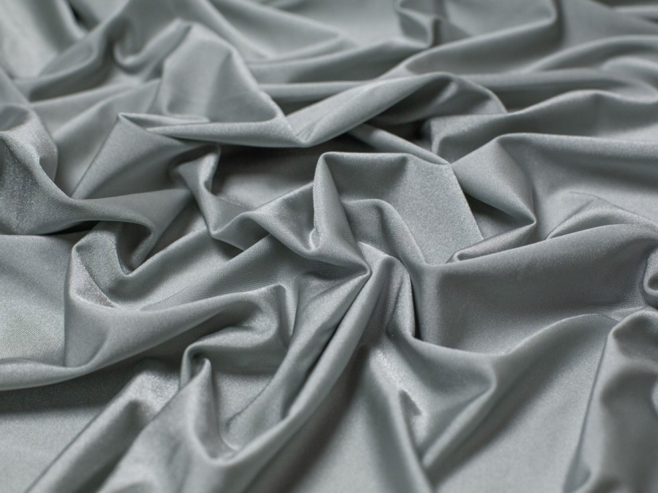 Minerva Activewear Lycra Stretch Knit Fabric Silver - per yard ...