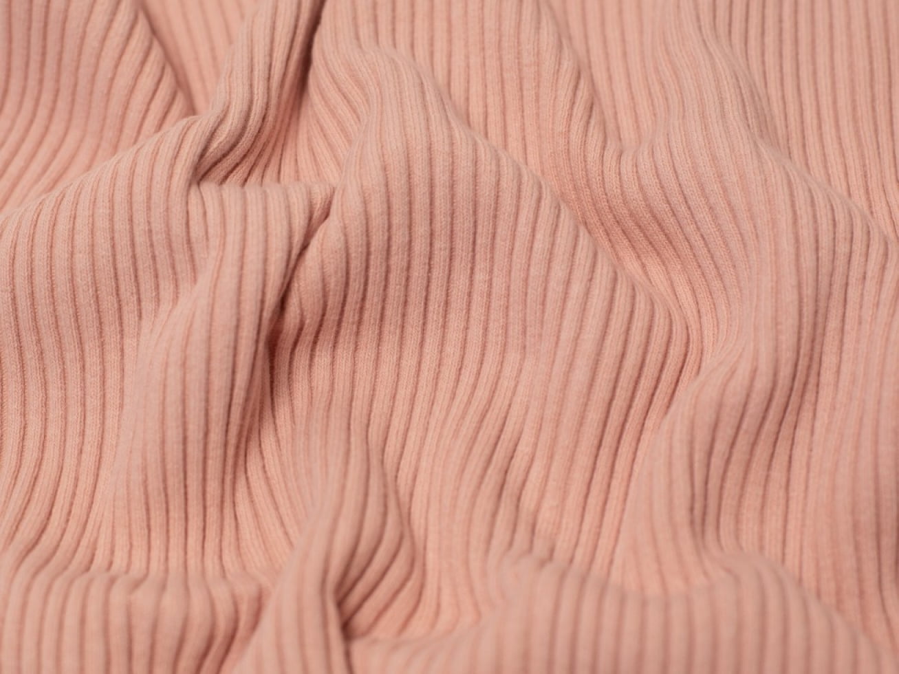 Minerva Chunky Tubular Ribbing Stretch Knit Fabric Blush - per yard ...