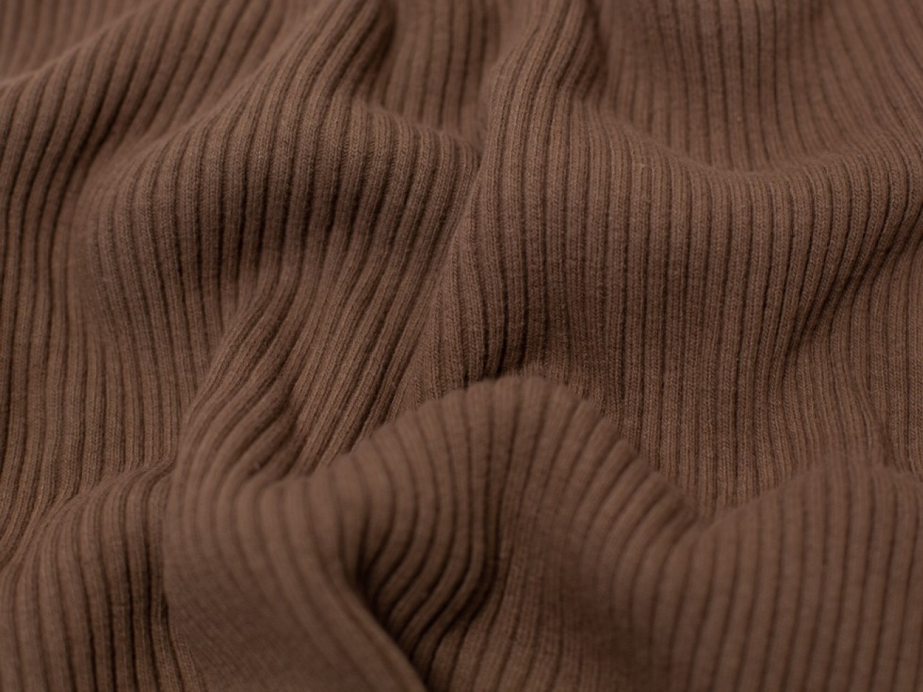 Minerva Chunky Tubular Ribbing Stretch Knit Fabric Espresso Brown - per ...