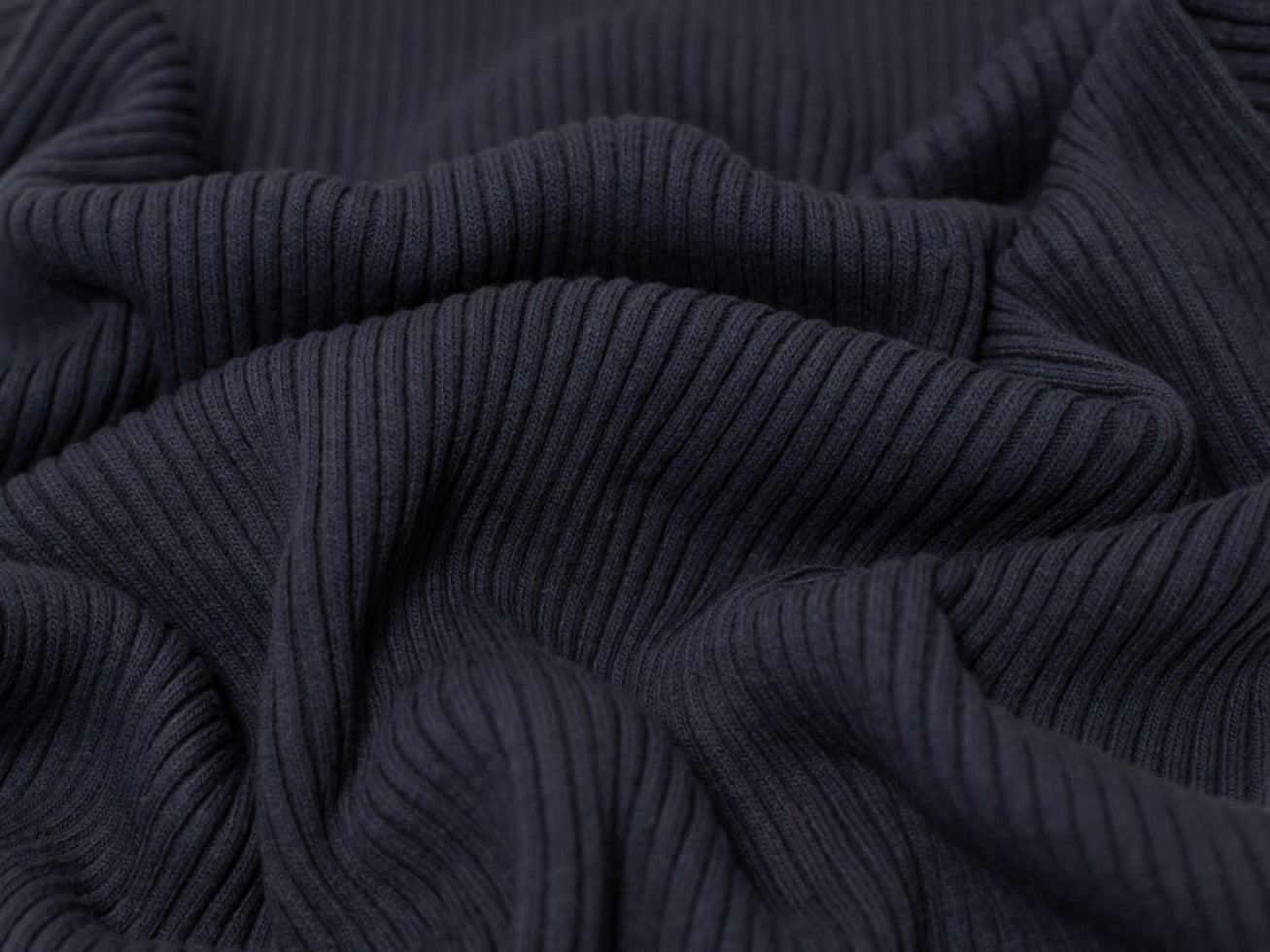 Minerva Chunky Tubular Ribbing Stretch Knit Fabric Navy Blue - per yard ...