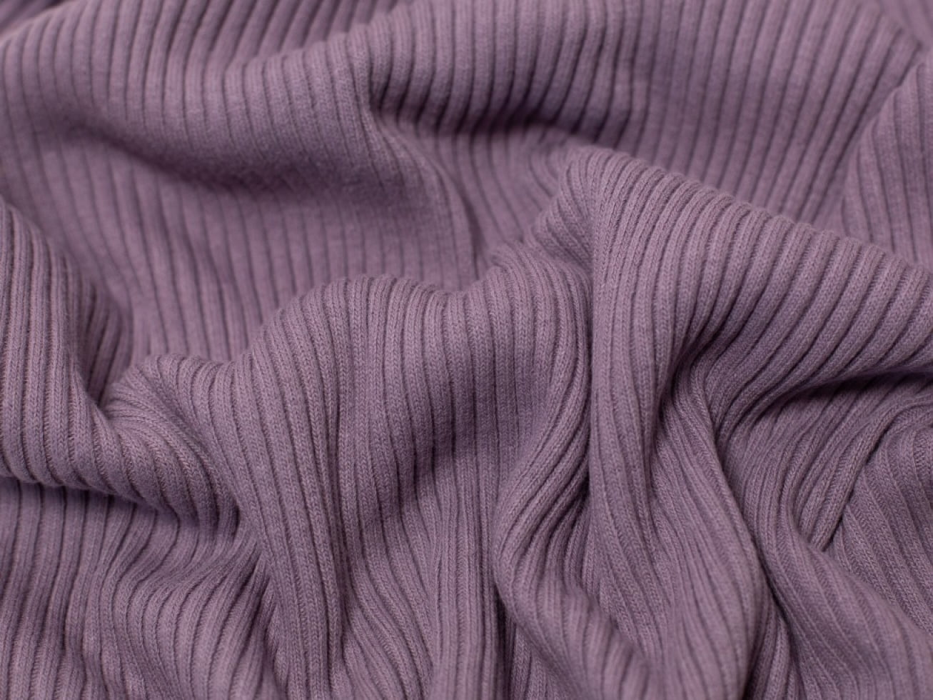 Minerva Chunky Tubular Ribbing Stretch Knit Fabric Purple Sage - per ...