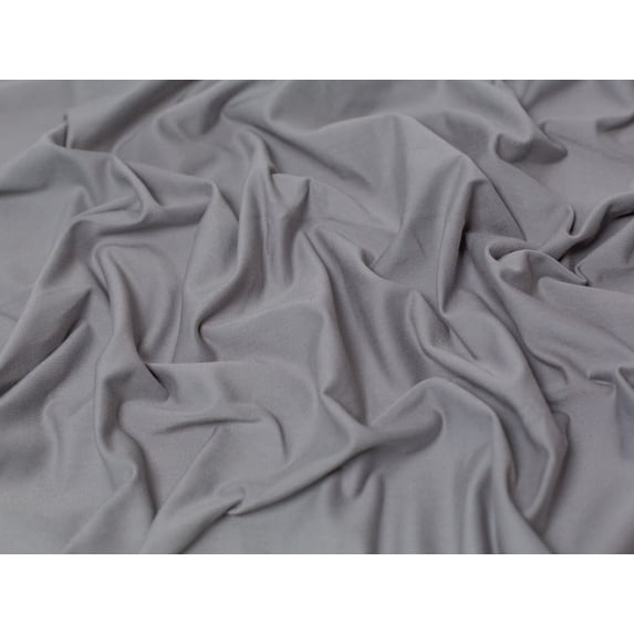 Minerva Core Range Cotton Lycra Jersey Stretch Knit Fabric Pewter - per ...