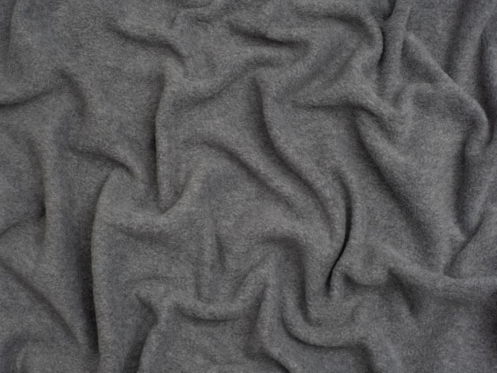 Minerva Core Range Polar Fleece Fabric Melange Grey - per yard ...