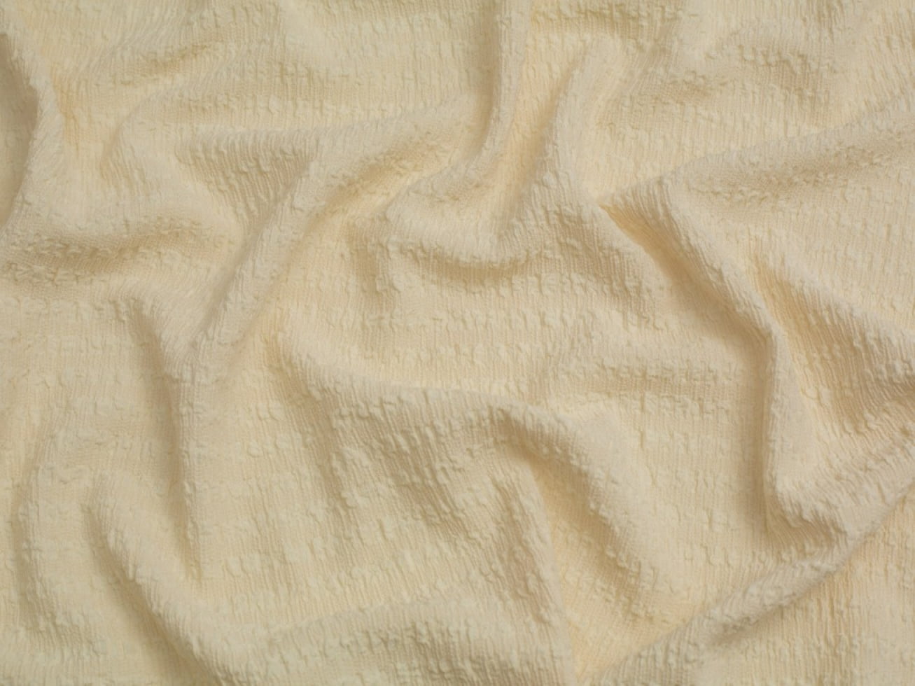 Minerva Core Range Popcorn Textured Stretch Knit Fabric Cream - per ...
