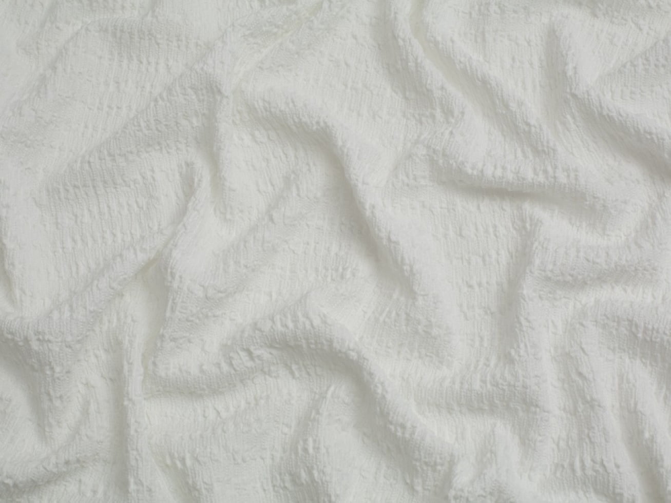 Minerva Core Range Popcorn Textured Stretch Knit Fabric White - per ...