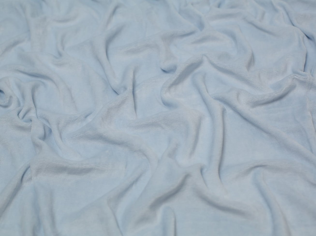 Minerva Cotton Velour Stretch Knit Fabric Soft Blue - per yard ...