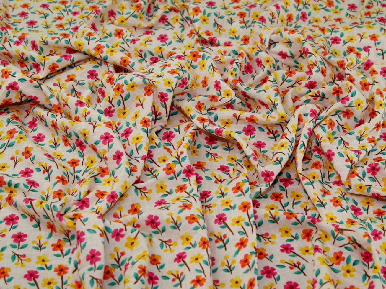 Minerva Cotton Viscose Blend Fabric Cerise - per yard - Walmart.com