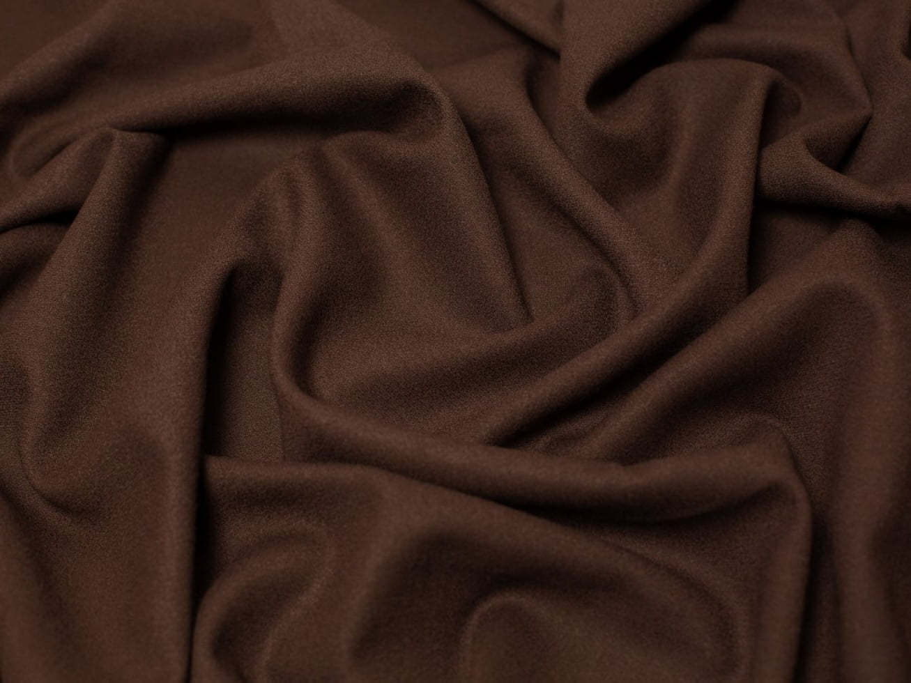 Minerva Deluxe 100% Wool Crepe Fabric Chocolate Brown - per yard ...