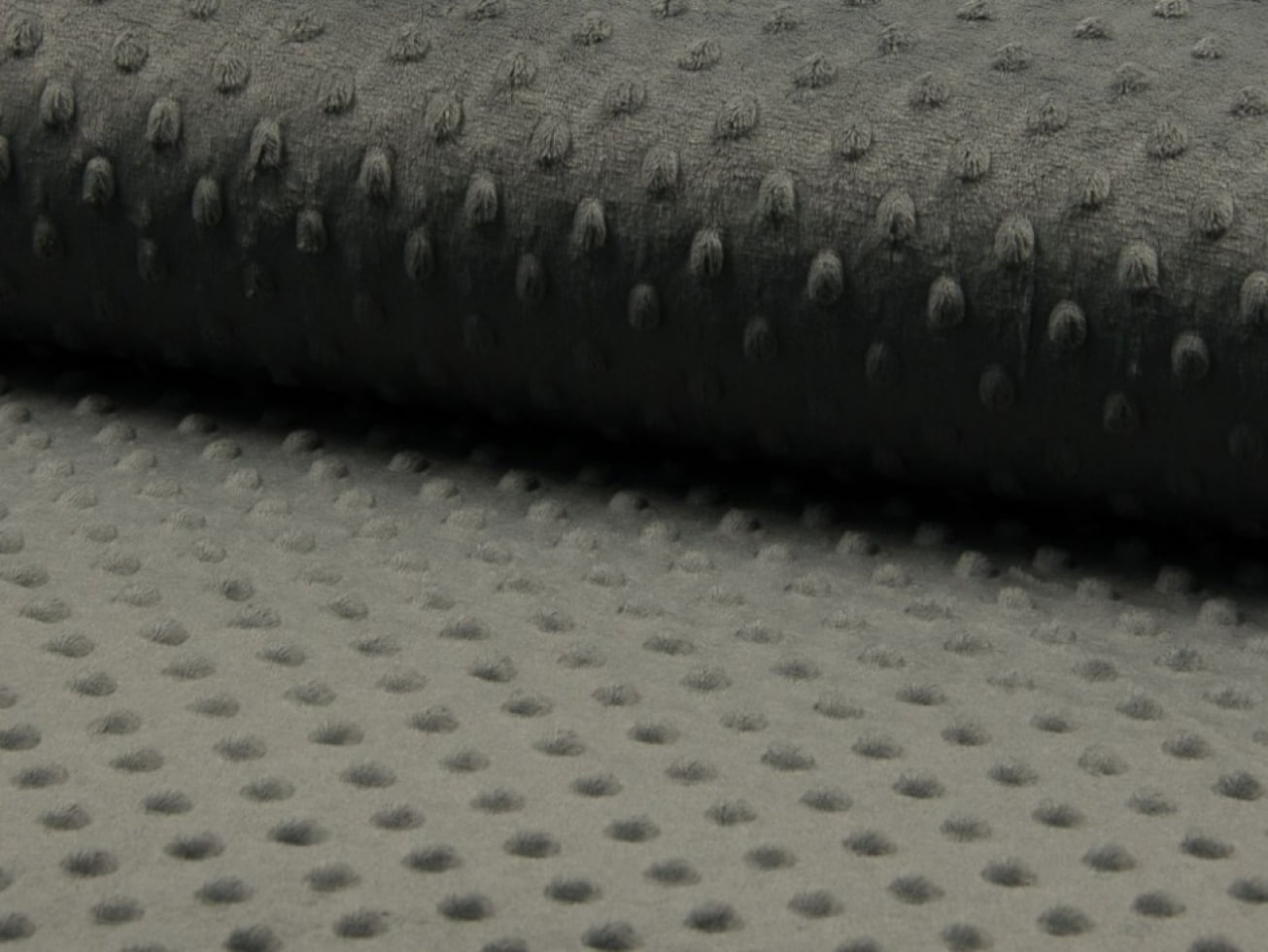 Minerva Embossed Dimple Plush Fleece Fabric Dark Grey - per yard ...