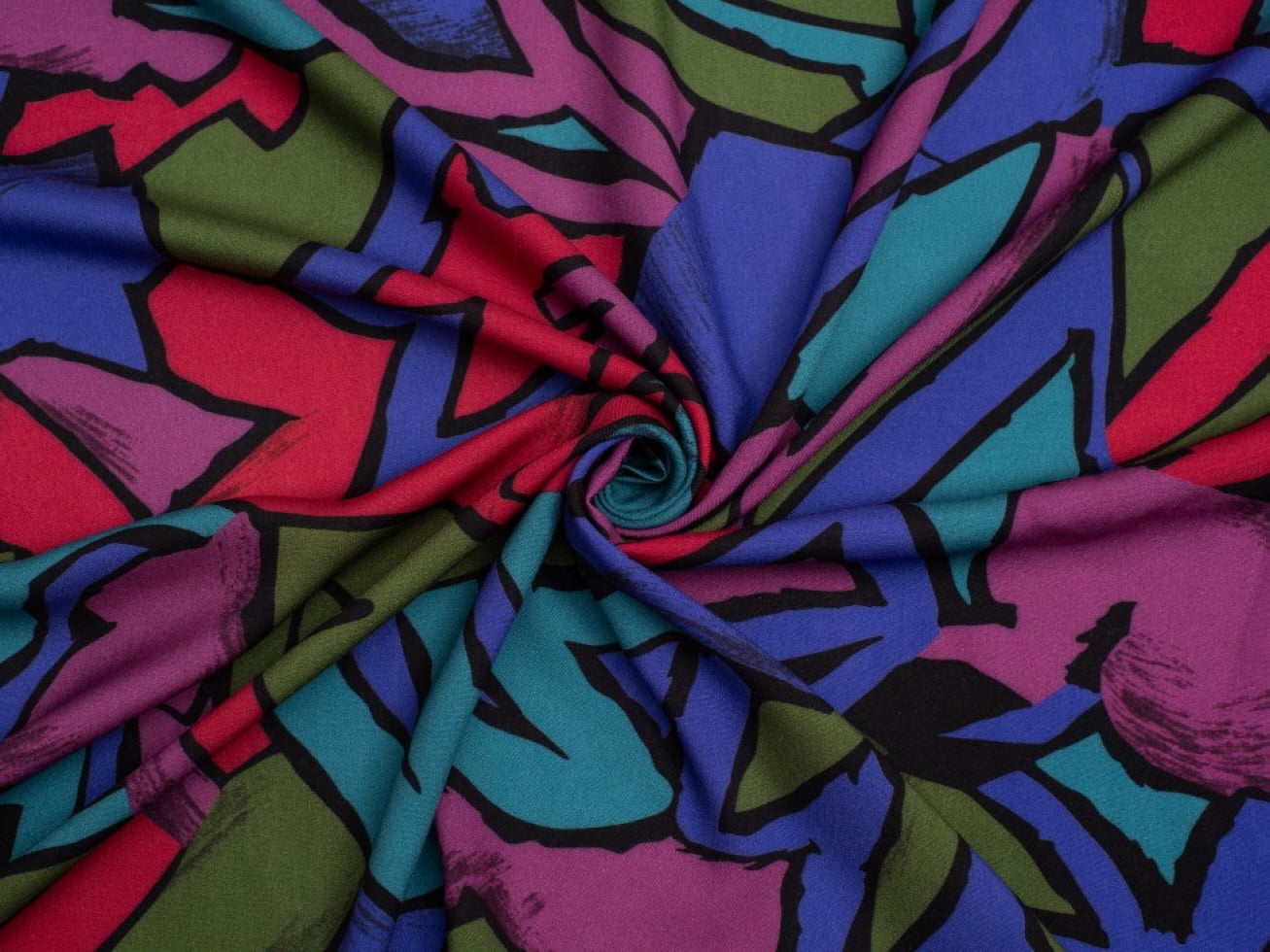 Minerva Exclusive Arcane Art Viscose Challis Fabric Ruby - per yard ...
