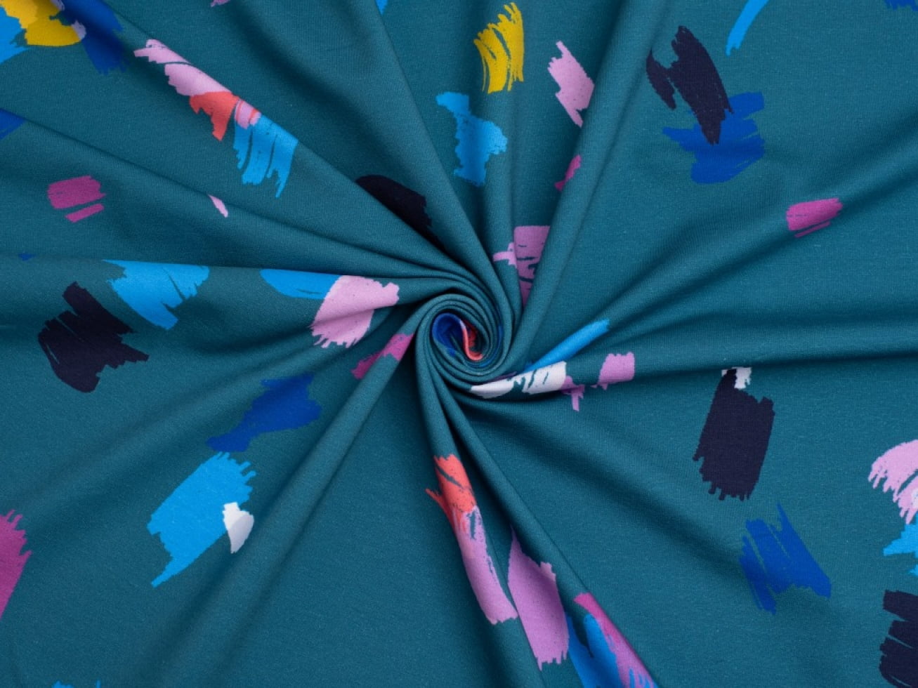 Minerva Exclusive Confetti Cascade Loop Back French Terry Fabric - per ...