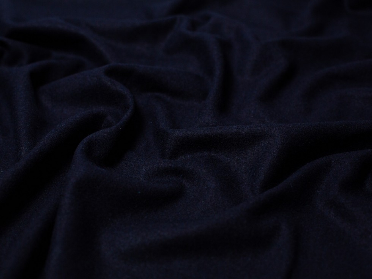 Minerva Flannel Wool Blend Coating Fabric Navy Blue - per yard ...