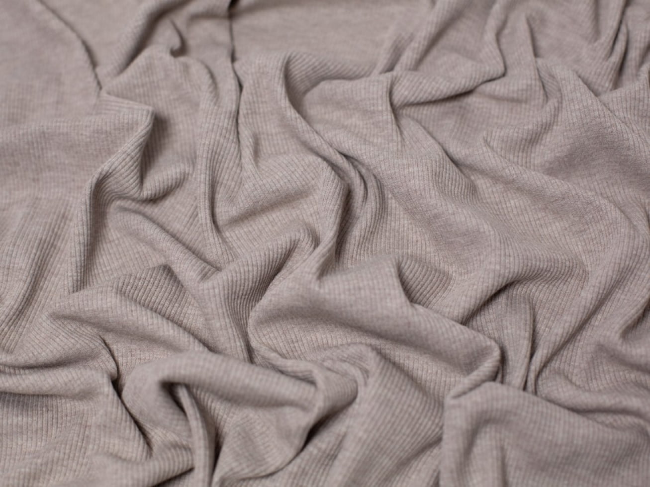 Minerva Heavy Cotton Rib Stretch Knit Fabric Biscuit - per yard ...