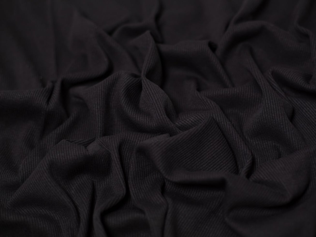 Minerva Heavy Cotton Rib Stretch Knit Fabric Black - per yard - Walmart.com