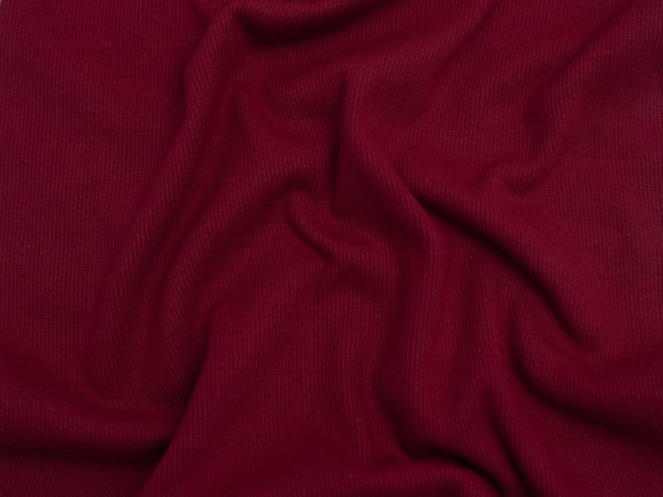 Minerva Heavy Tubular Ribbing Stretch Knit Fabric Bordeaux - per yard ...