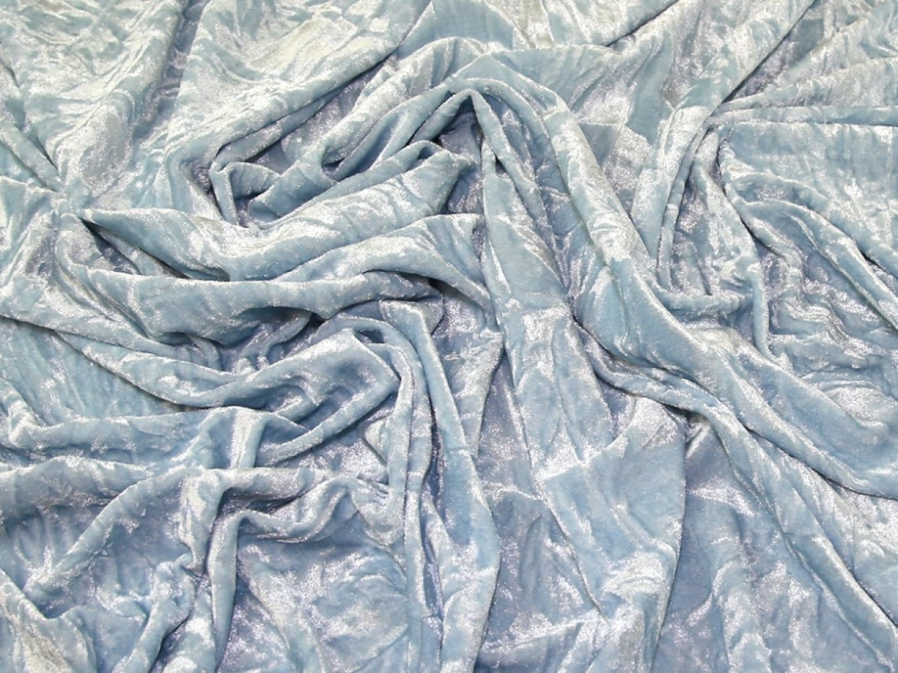 Minerva Ice Crush Velvet Stretch Knit Fabric Ice Blue - per yard ...