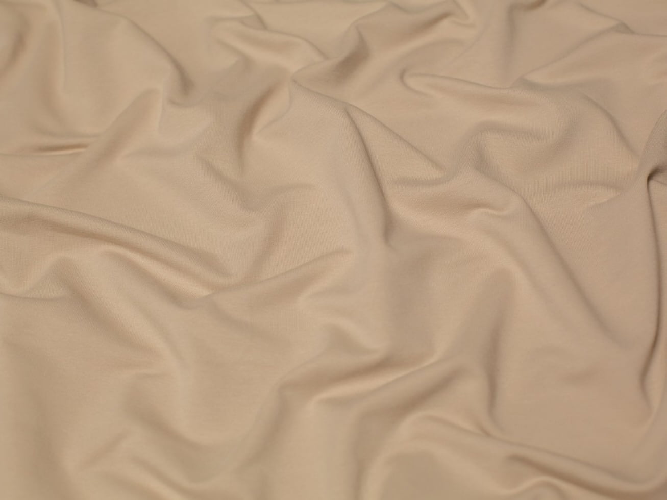 Minerva Light Loop Back French Terry Stretch Knit Fabric Cream - per ...