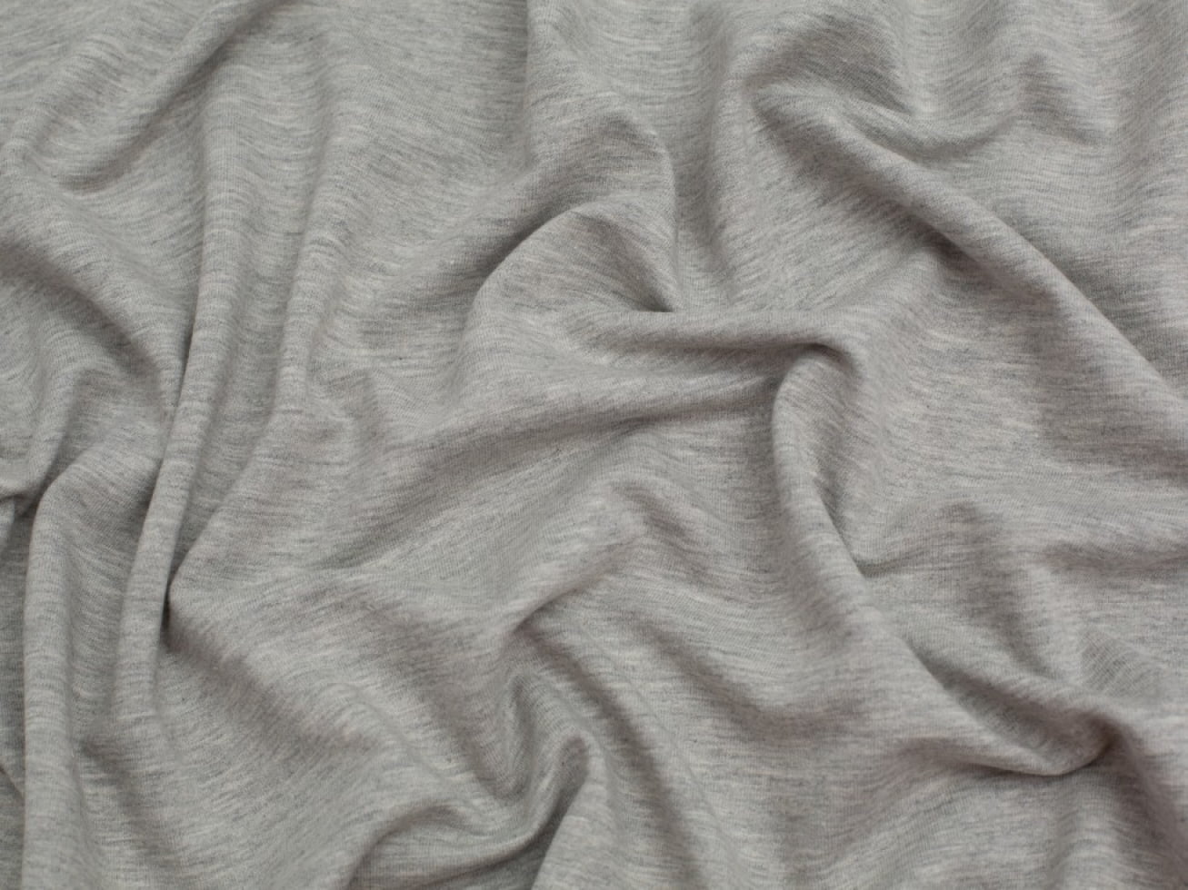 Minerva Light Loop Back French Terry Stretch Knit Fabric Light Grey ...