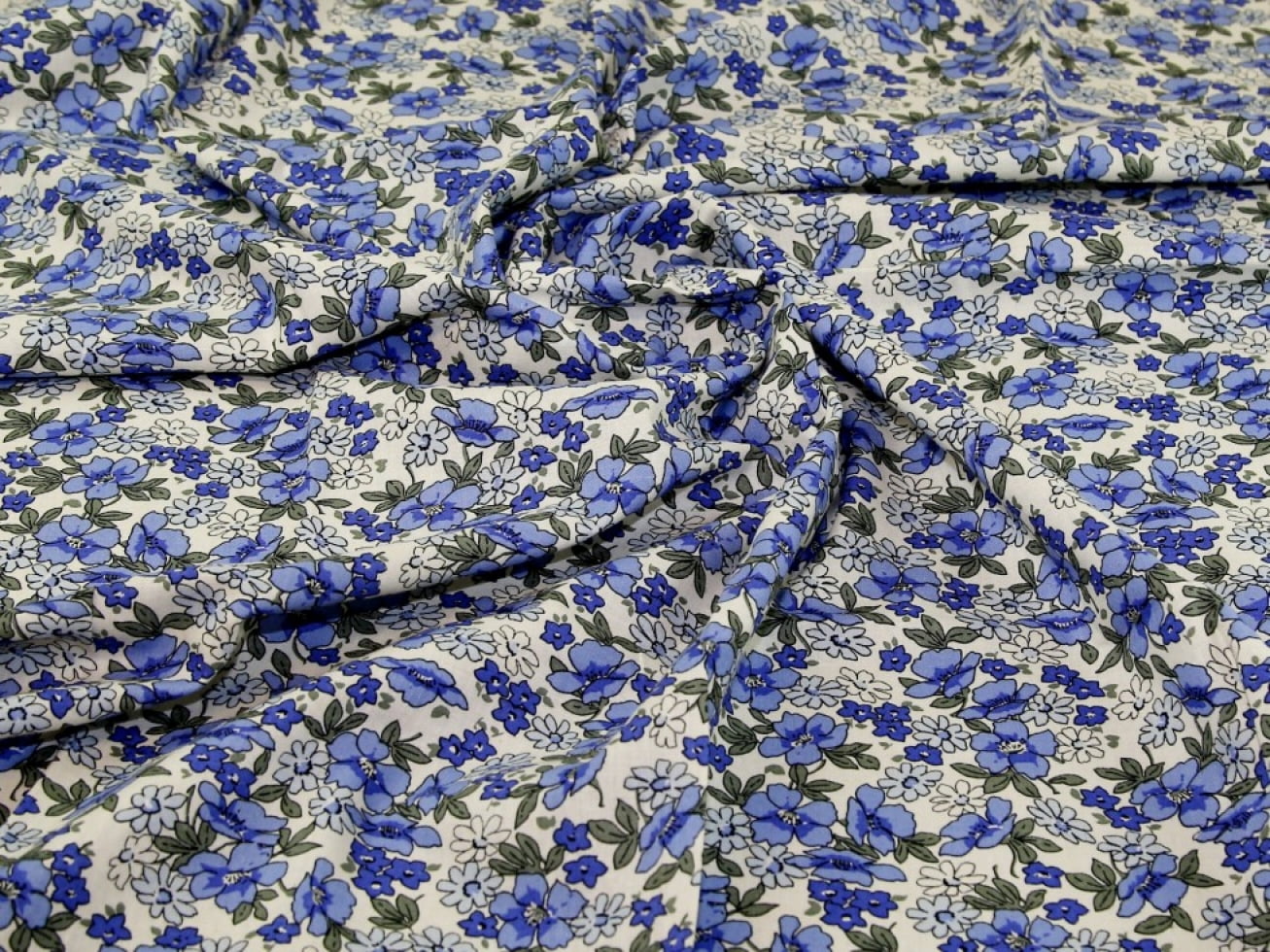 Minerva Linen Cotton Blend Fabric Blue - per yard - Walmart.com