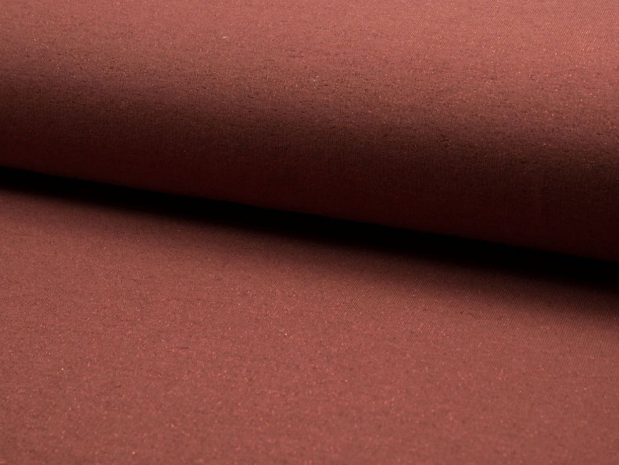 Minerva Lurex Loop Back French Terry Stretch Knit Fabric Terracotta ...