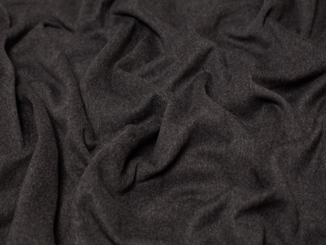 Minerva Luxury Cashmere Wool Coating Fabric Charcoal Grey - per yard ...