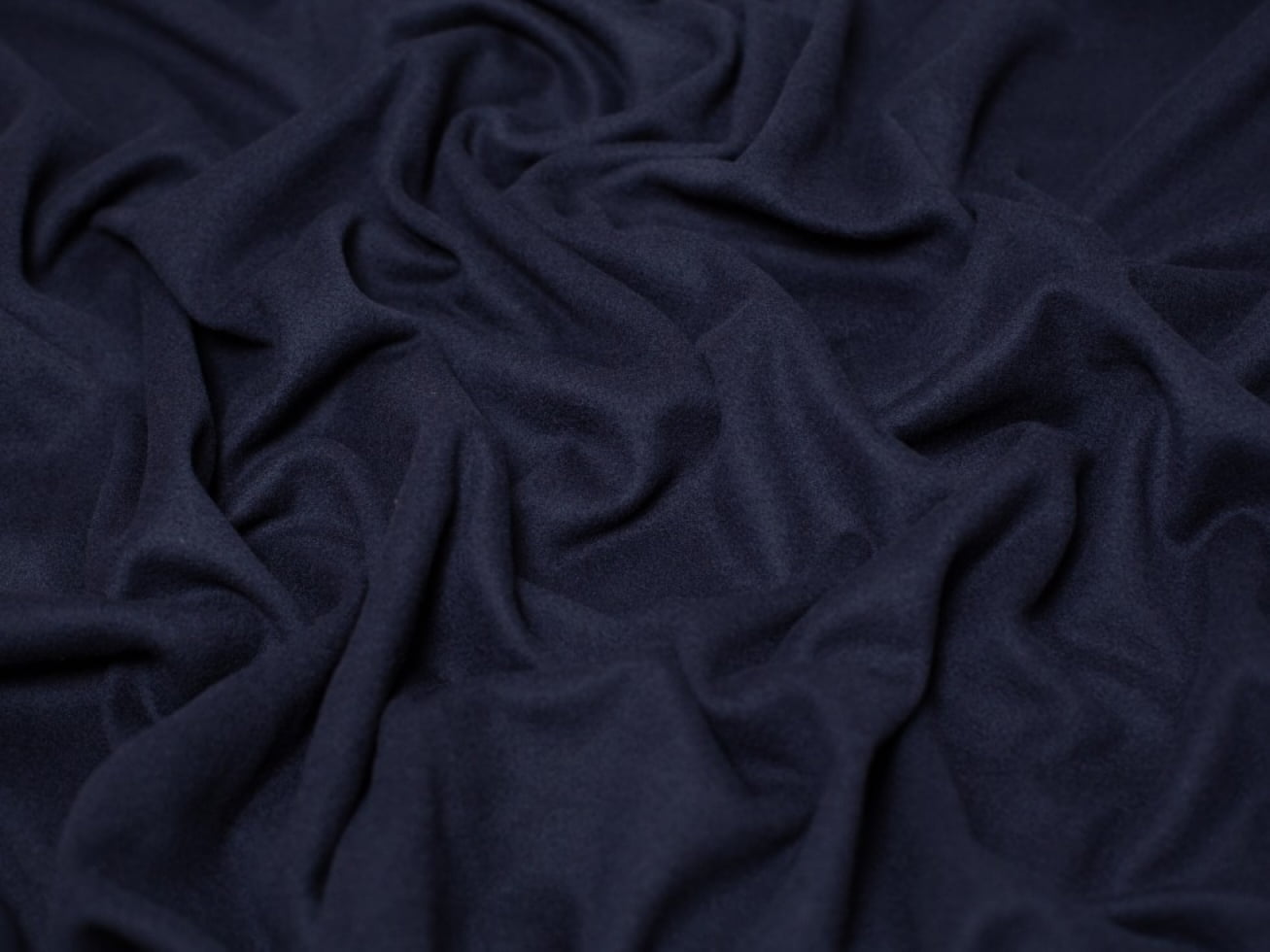 Minerva Luxury Cashmere Wool Coating Fabric Navy Blue - per yard ...